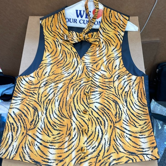 Suits & Blazers | Tiger Stripes Vest And Bow Tie New | Poshmark